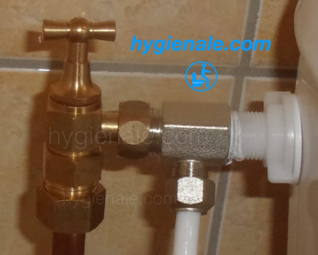 Robinet d'arrêt 3 voies pour kit wc toilette japonaise